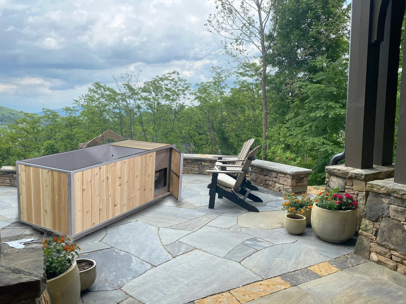 #372FP The Flow Cold Plunge - Knotty Red Cedar – Maxwell Garden Centre