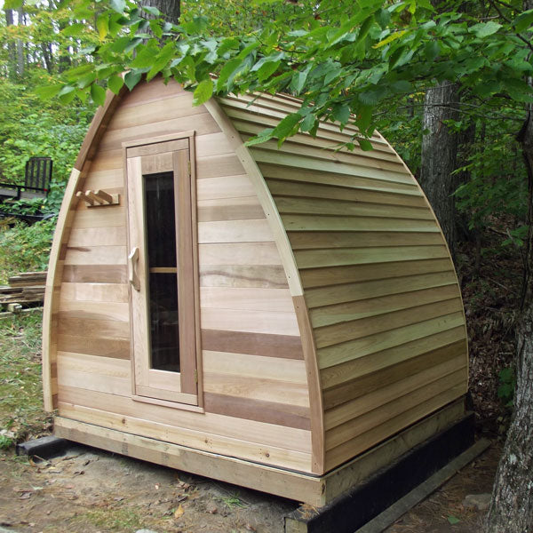 Clear Western Red Cedar POD Sauna – Maxwell Garden Centre