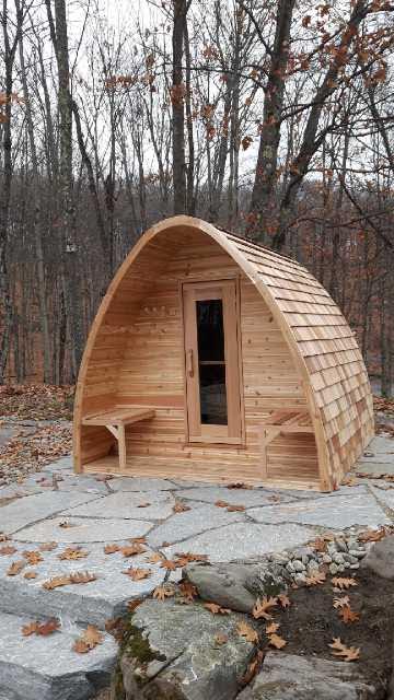 Knotty Western Red Cedar POD Sauna – Maxwell Garden Centre